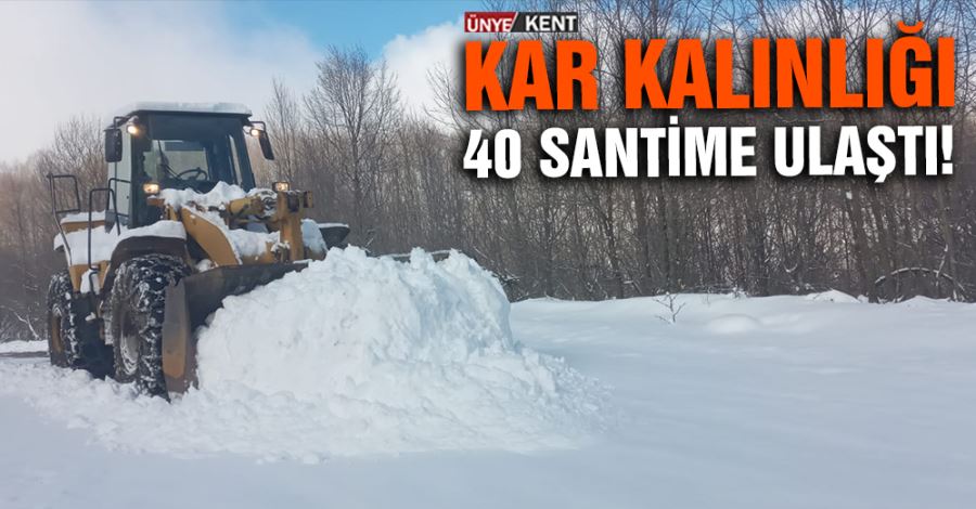 Kar kalınlığı 40 santime ulaştı!
