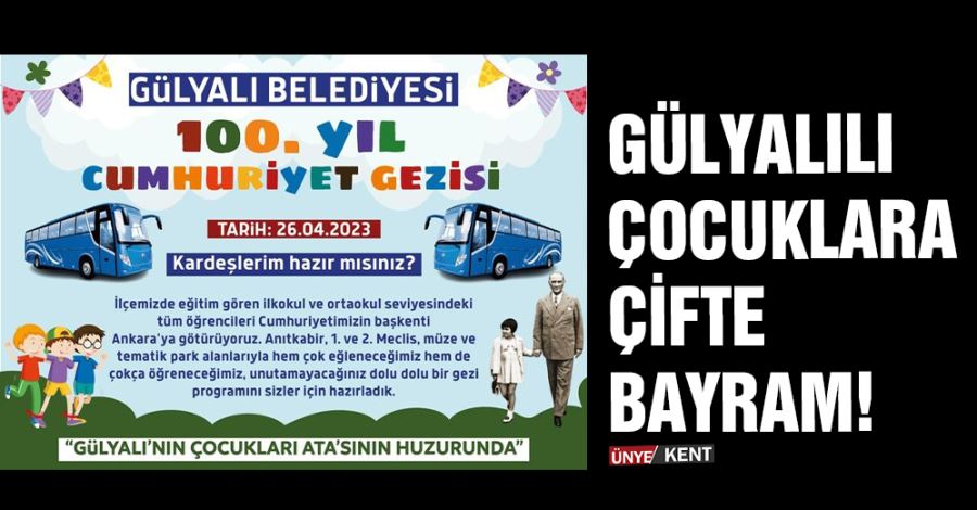 Gülyalılı çocuklara çifte bayram! Gülyalılı çocuklara çifte bayram!