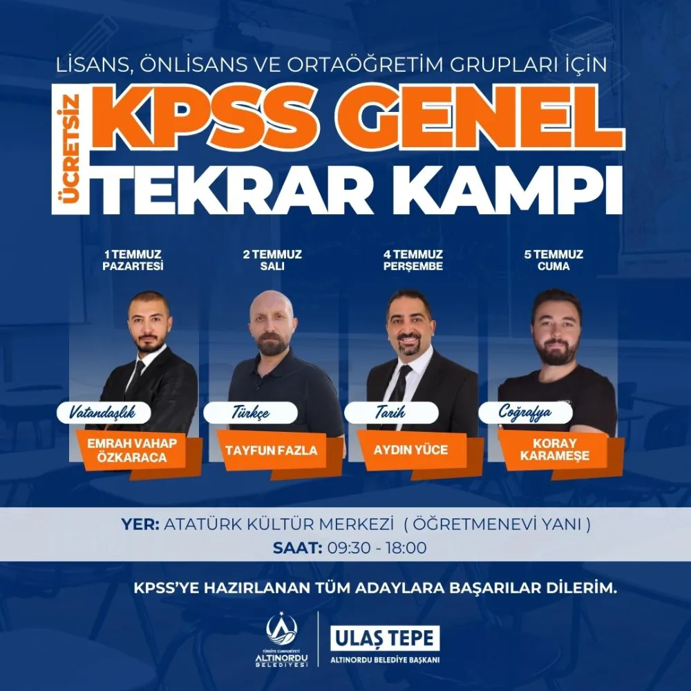Ücretsiz KPSS Genel Tekrar Kampı…